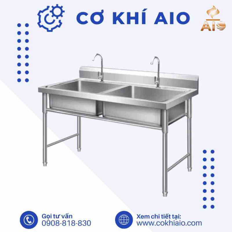 Chậu rửa inox treo tường - Chuyên làm chậu rửa inox